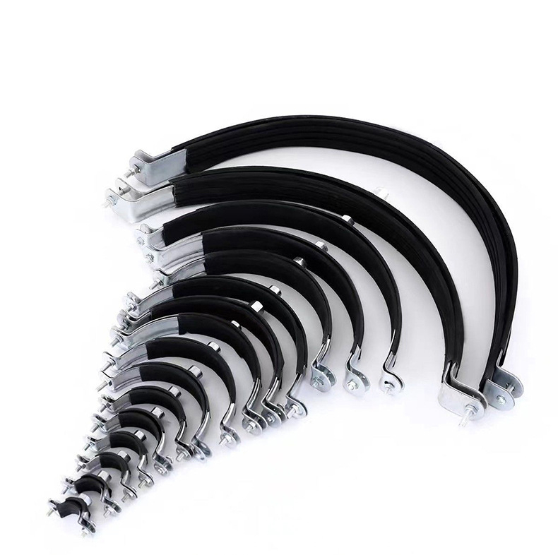 Heavy Duty Pipe Clamp with Rubber M8 / M10 | YDCT